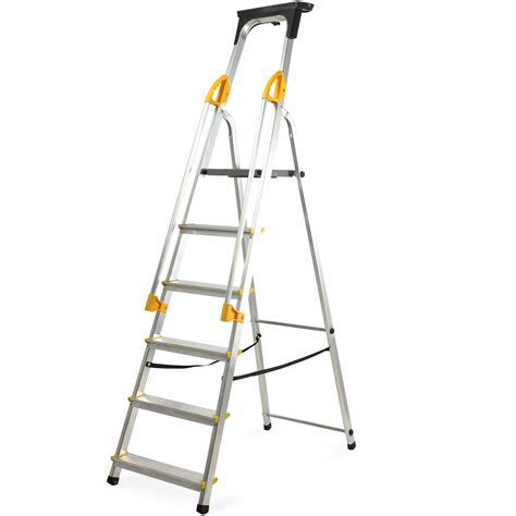 DRABINA ALUMINIOWA 6 STOPNIOWA PORĘCZE HAK 150 kg 13299656251 Allegro pl