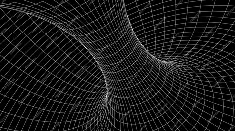 Tunnel Ou Trou De Ver Abstract Wormhole Science 3d Tunnel Gridwireframe