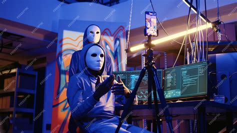 Free Photo Anonymous Hackers Film Ransom Video