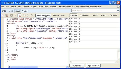 Logging Messages To Javascript Console
