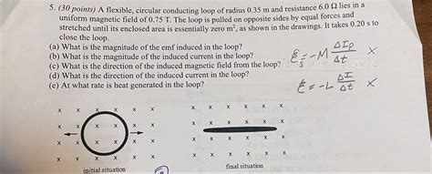 Solved 30 ﻿points ﻿a Flexible Circular Conducting Loop