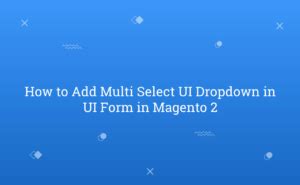 How To Add Multi Select UI Dropdown In UI Form In Magento 2