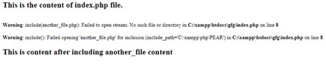 How To Include Content Of A Php File Into Another Php File