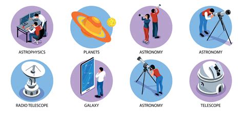 Astronomy Isometric Round Compositions 5878215 Vector Art At Vecteezy