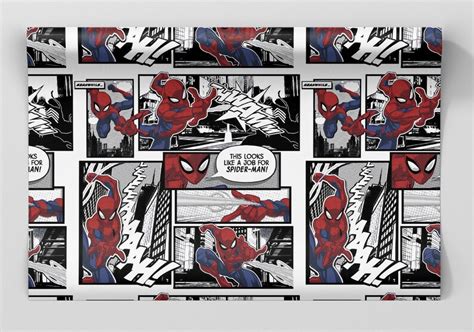 Spiderman Spider Man Wrapping Paper Sheets Set Of Etsy