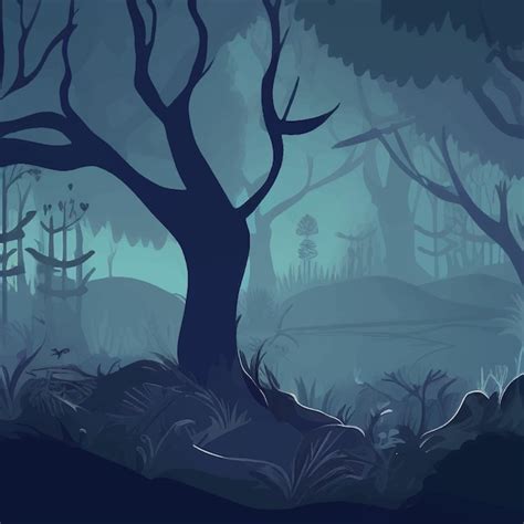 Premium Vector Seamless Spring Forest Landscape Never Ending Vector