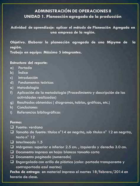 Generación Opus Nova Administración De Las Operaciones Ii Unidad 1