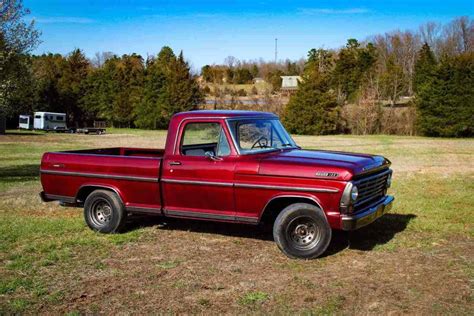 1967 Ford F100 Red Rwd Automatic Ranger Classic Ford F100 1967 For Sale