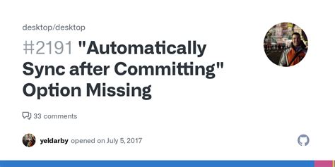 Automatically Sync After Committing Option Missing · Issue 2191 · Desktopdesktop · Github