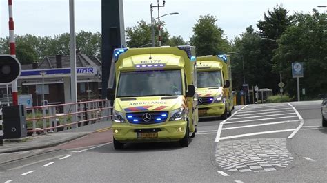 Rijkswaterstaat Brandweer Politie HAP En Ambulances Met Spoed In