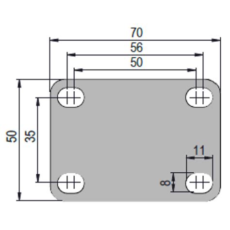 Rodízio Fixo Black 2″ Com Placa Colson G2 Materiais De Construção