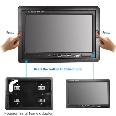 12v 24v 7 tommer tft lcd farve hd skærm til bil cc Grandado