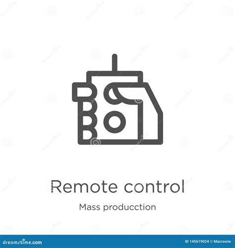 Remote Control Icon Vector From Mass Producction Collection Thin Line Remote Control Outline
