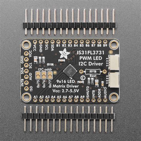 Adafruit 16x9 Charlieplexed Pwm Led Matrix Driver Is31fl3731 Stemma