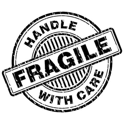 Premium Vector Fragile Handle With Care Stamp Vector