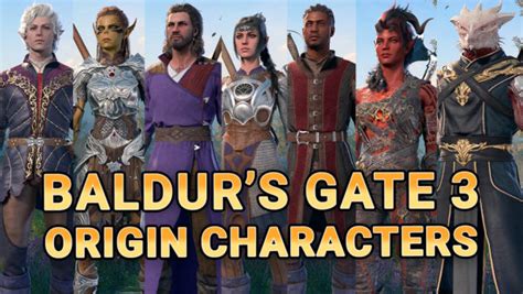 Baldur S Gate 3 Origin Characters UPDATED 2024 DND TOWN