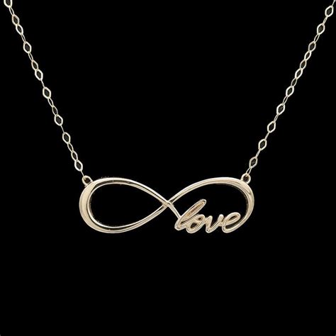10k Yellow Gold Infinity Love Pendant Necklace Sindur Style