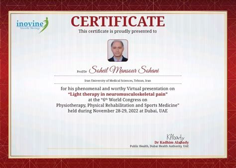 Drsoheil Sohaniptphd On Linkedin Certificate Of 6th World Congress