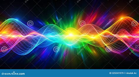 Visualization Of Electromagnetic Waves In Vibrant Colors And Dynamic