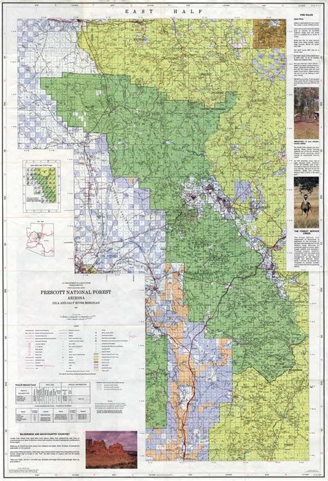 Map 680 Prescott National Forest Recreation Map Arizona