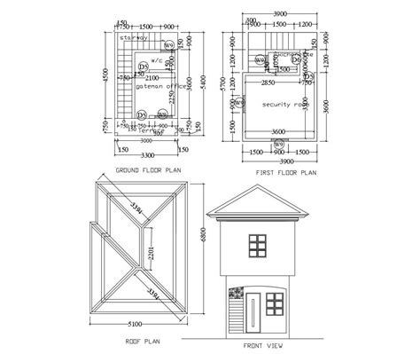 Download Free Gate House Design In Autocad File