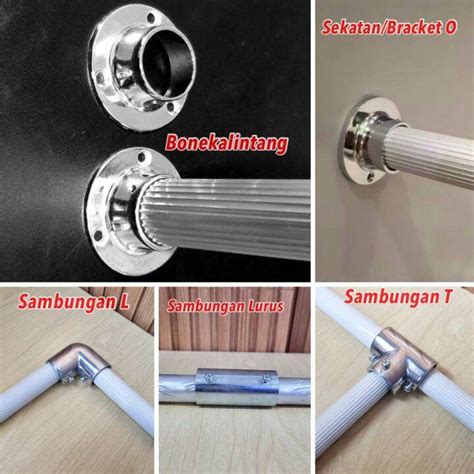 Sambungan Batang Lurus Bracket O Sambungan Siku Rel Letter L Letter