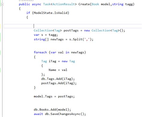 how to save multiple tags to database [asp mvc] stack overflow