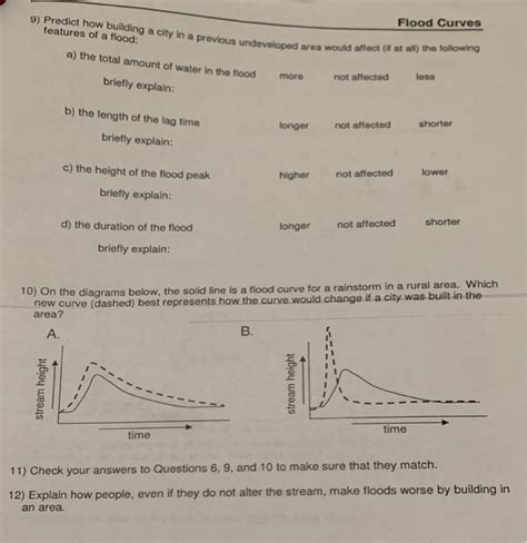 Solved 9 Predict How Building A City In A Previous U Flood