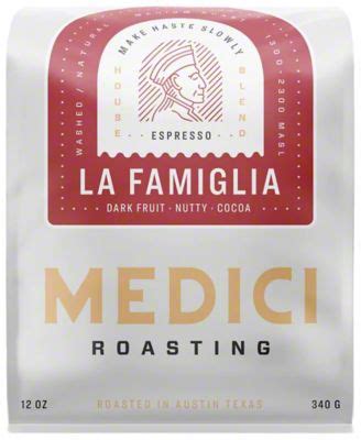 Medici La Famiglia Espresso Blend Whole Bean Coffee 12 Oz Central