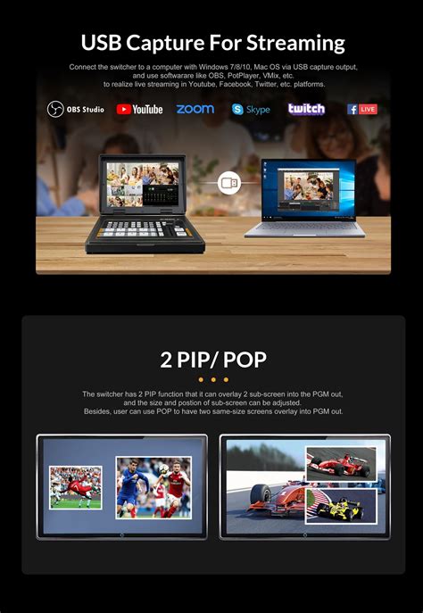 PVS0403U-Portable 4-CH SDI&HDMI Video Switcher - AVMATRIX