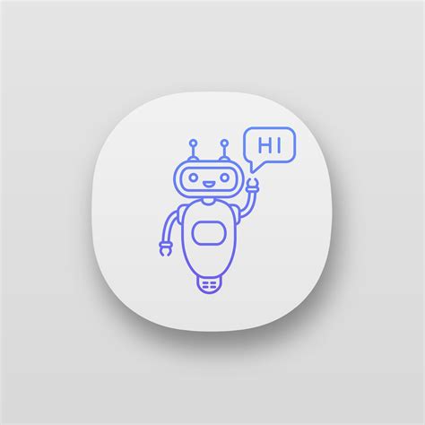 Chatbot Saying Hi App Icon Ui Ux User Interface Talkbot Greeting User