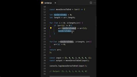 🔥 move all zeros to the end while preserving order of non zero elements
