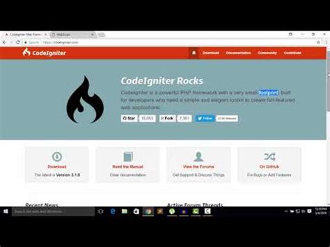 Introduction To Codeigniter X Youtube