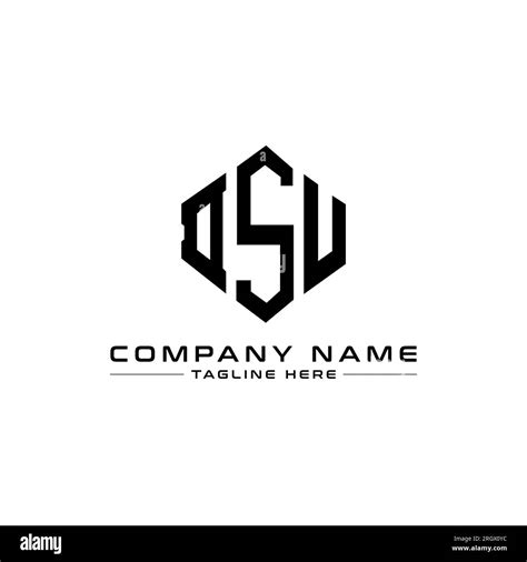 DSU Logo in Polygonform DSU Polygon und würfelförmiges Logo DSU