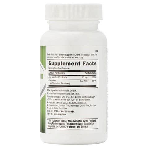 Gnc Ultra Chromium Picolinate 800 Mcg 60 Capsules At Best Price In