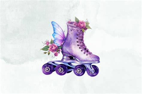 Purple Roller Skate Clip Art