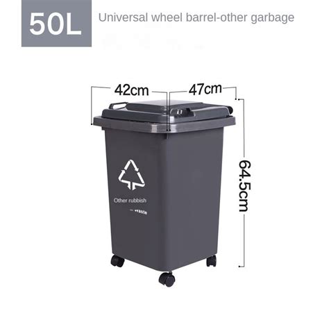 Outdoor Large Trash Can Plastic Trash Can，pedal Clamshell Trash Can