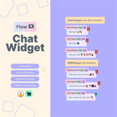 Cute Twitch Chat Widget With Alerts Chat Widget Overlay For Twitch Cute Chat Box Perfect