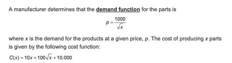 Solved Profit Px Equals Revenue Minus Costs So
