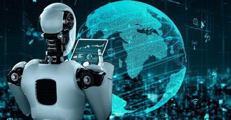 Premium Photo Internet Connection Controlled By Ai Robot Huminoid And