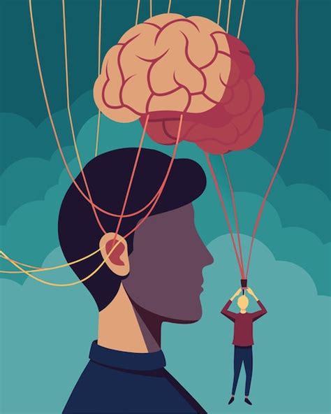 premium vector strings tangled around a persons brain manipulated by