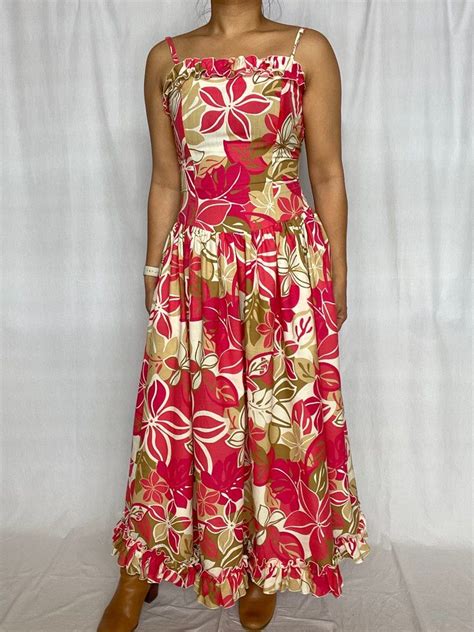 Hawaiian Tube Maxi Dress Floral Print Womens Fashion Dresses And Sets