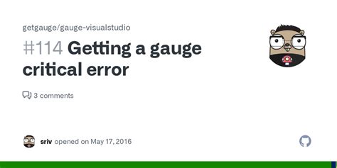 Getting A Gauge Critical Error Issue Getgauge Gauge