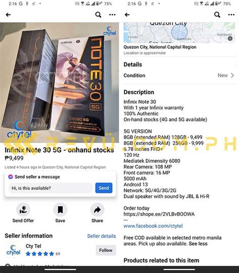 Exclusive Infinix Note 30 5g To Sell For Under P10000 In Ph Revü