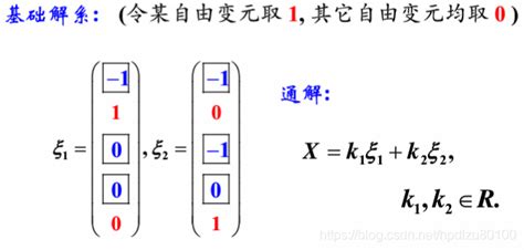 线性代数学习笔记——第五十三讲——齐次方程组求解实例求解齐次线性方程组 Csdn博客