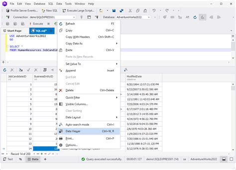 View And Edit Data In The Grid View Mode