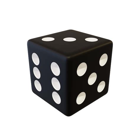Premium Photo Dice Black Plastic Playing Realistic Playing Cube