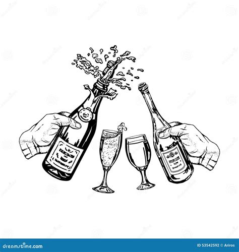 Champagne And Wine Glasses Cheers Celebration Holiday Toast Vector