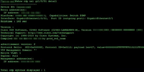 how to use show cdp neighbors detail command sikich