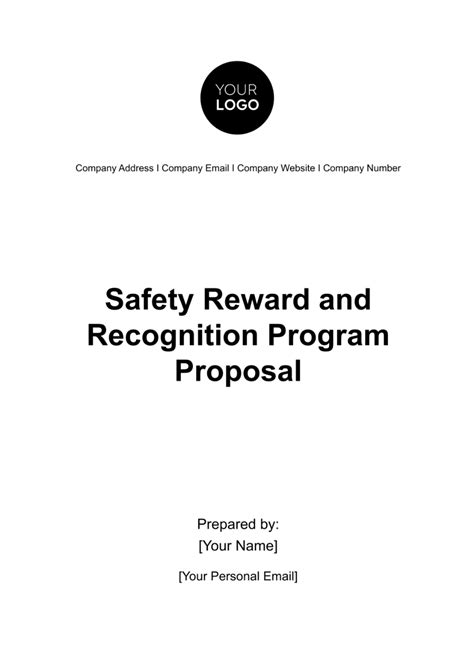 Free Safety Reward And Recognition Program Proposal Hr Template To Edit